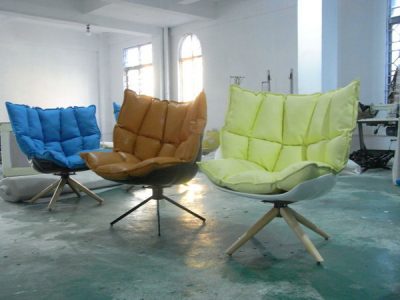 Muscle Husk rice husk fiberglass Chair Nordic fashion designer Lounge ...