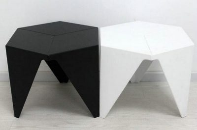 Modern Isamu Noguchi geometric chair stool prismatic Kido chair ...