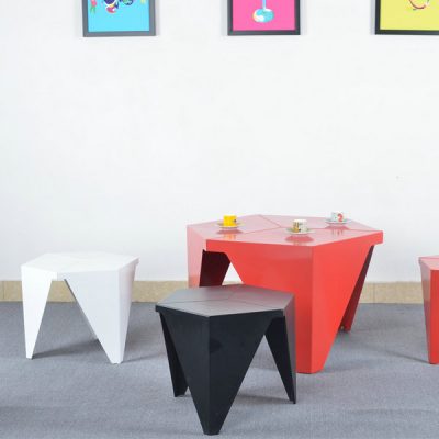 Modern Isamu Noguchi geometric chair stool prismatic Kido chair ...