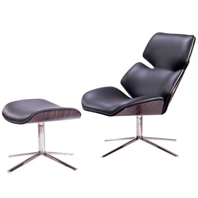 Scandinavian design laminated plywood shell leisure style recliner ...